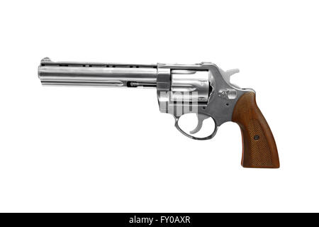 Revolver isolated on white Stock Photo - Alamy