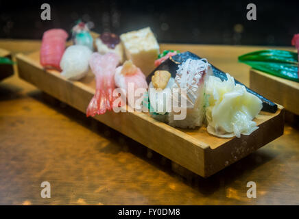 Japan, Tokyo: sampuru, fake food and plastic dishes displayed in the ...