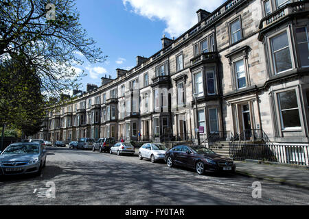 Grosvenor Crescent, Edinburgh's new town with St Mary's Cathedral in ...