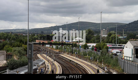 A Translink NI Railways train at Belfast Central Station Northern ...