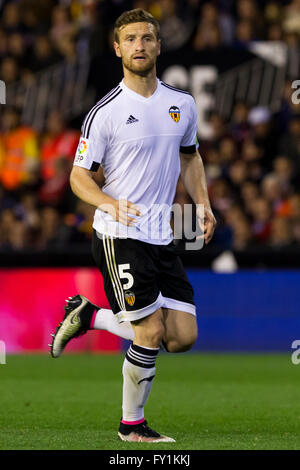 Shkodran Mustafi (Valencia CF), during La Liga soccer match between FC ...
