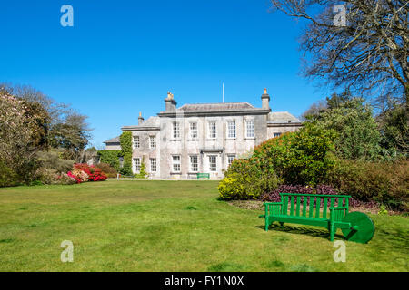 Trewithen gardens, Truro, Cornwall, UK. The house was rebuilt in 1738 ...