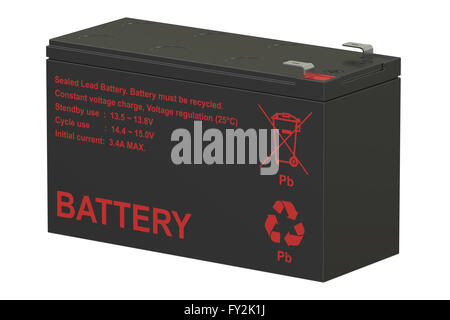 Sealed UPS batteries, 3D rendering isolated on white background Stock ...