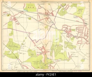 LONDON SE: Chislehurst Sidcup Eltham Mottingham Elmstead Wood, 1930 old ...