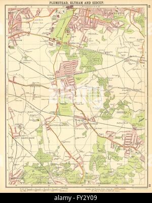 LONDON SE: Chislehurst Sidcup Eltham Mottingham Elmstead Wood, 1930 old ...