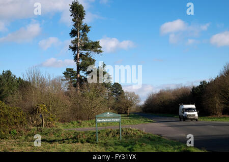 Rendlesham Forest sign, Suffolk, UK Stock Photo - Alamy