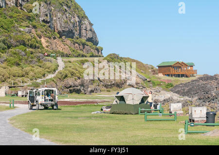 Storms River Mouth Rest Camp, showing caravan and camping section ...