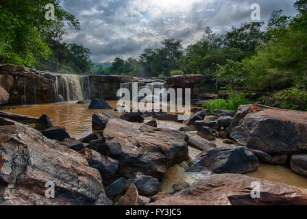 Tat Ton waterfall in Thailand during the dry season Stock Photo - Alamy