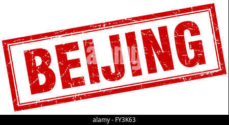 Beijing red stamp isolated on white background Stock Photo - Alamy