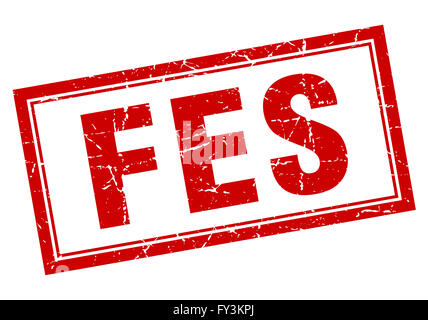Fes red stamp isolated on white background Stock Photo - Alamy