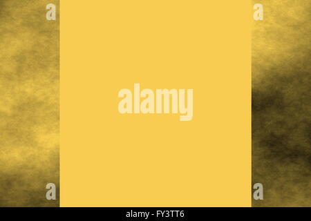 yellow background with black smoky frame Stock Photo - Alamy