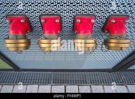 fire fighting water flange adapter connector connection Stock Photo - Alamy