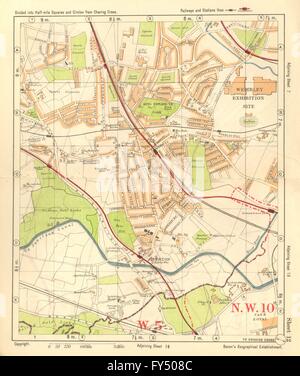 NW LONDON. Wembley Sudbury Alperton Park Royal Hanger Lane. BACON 1925 ...