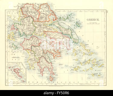 GREECE. Morea Thessaly Rumelia Cyclades Aegean Ionian Islands. JOHNSTON ...