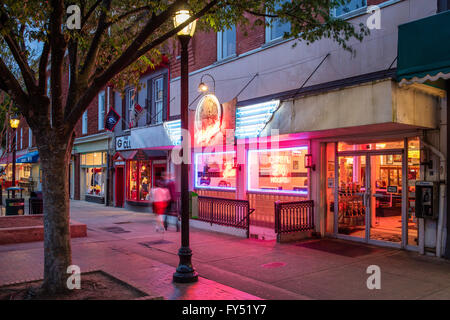 Downtown Athens, Georgia, USA night scene Stock Photo - Alamy