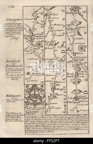 Road Map of Exeter, Devon, England Stock Photo: 76008085 - Alamy