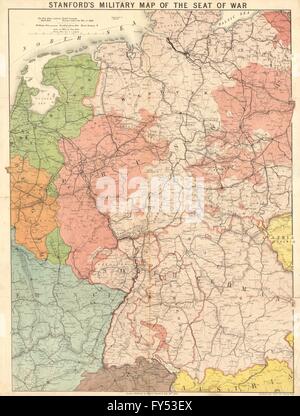 Stanford's military map of the seat of war. Relief shown by hachures ...