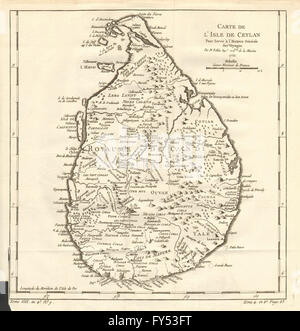 'Carte de l'isle de Ceylan'. Ceylon/Sri Lanka. Kingdoms. DE L’ISLE ...