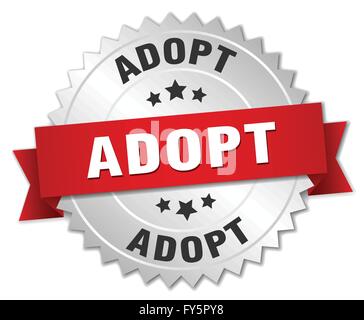 adopt ribbon. adopt round red sign. adopt Stock Vector Image & Art - Alamy