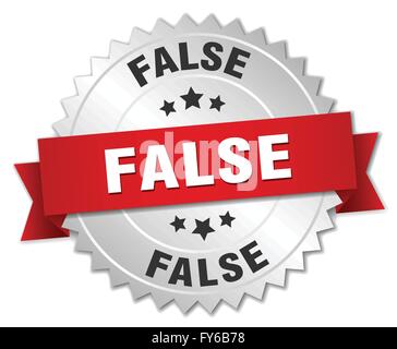 false sign. round ribbon label set. Stamp Stock Vector Image & Art - Alamy