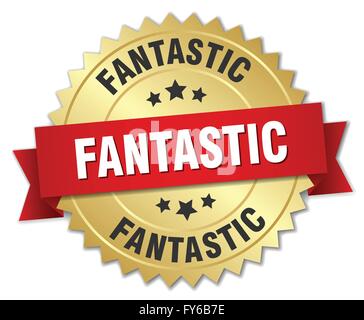 fantastic ribbon. fantastic round red sign. fantastic Stock Vector ...