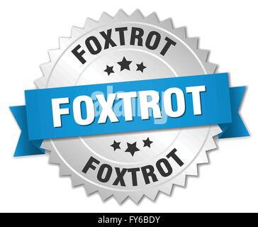 foxtrot round ribbon isolated label. foxtrot sign Stock Vector Image ...