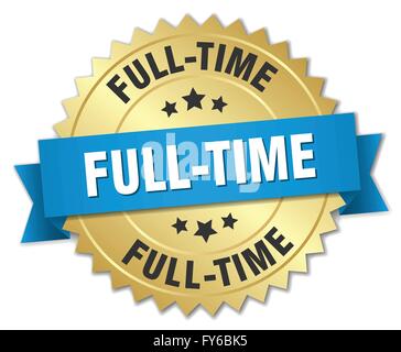 full-time ribbon. full-time isolated sign. full-time banner Stock ...