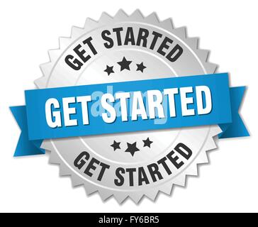 get started blue label. get started isolated seal. get started Stock ...