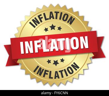 inflation round ribbon isolated label. inflation sign Stock Vector ...