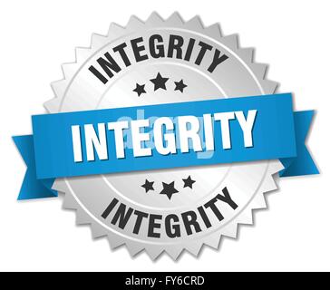 integrity ribbon. integrity round blue sign. integrity Stock Vector ...