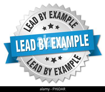 lead by example ribbon label sign set. lead by example banner Stock ...