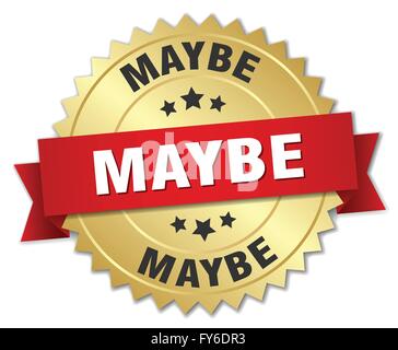 maybe round ribbon isolated label. maybe sign Stock Vector Image & Art ...