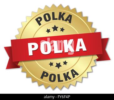 polka round ribbon isolated label. polka sign Stock Vector Image & Art ...