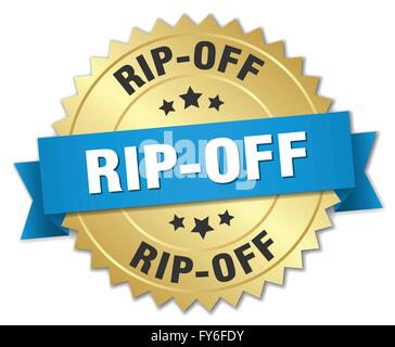 rip-off round ribbon isolated label. rip-off sign Stock Vector Image ...
