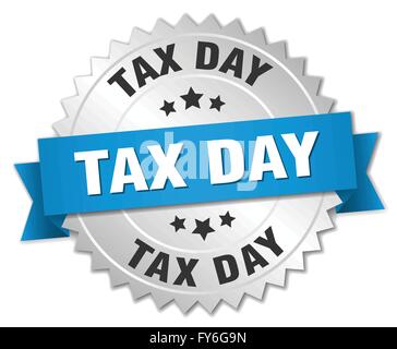 tax day ribbon. tax day round blue sign. tax day Stock Vector Image ...