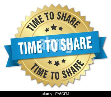 time to share blue label. time to share isolated seal. time to share ...
