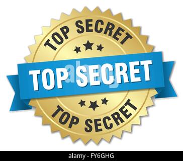 top secret ribbon. top secret round blue sign. top secret Stock Vector ...
