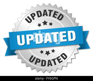 updated blue label. updated isolated seal. updated Stock Vector Image ...