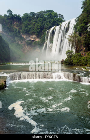 China Guizhou Huangguoshu Waterfall in Summer. One of the largest ...