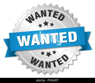 wanted blue label. wanted isolated seal. wanted Stock Vector Image ...