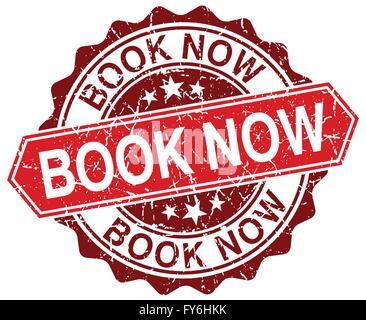 book now red grunge round vintage rubber stamp Stock Vector Image & Art ...
