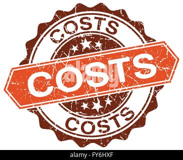 costs stamp. costs sign. round grunge label Stock Vector Image & Art ...