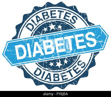 diabetes blue round grunge stamp Stock Vector Image & Art - Alamy