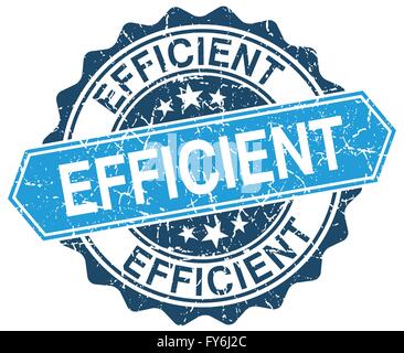 efficient blue round stamp Stock Vector Image & Art - Alamy