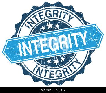 integrity blue round stamp Stock Vector Image & Art - Alamy