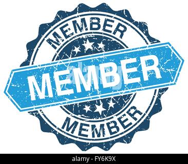 member blue round stamp Stock Vector Image & Art - Alamy