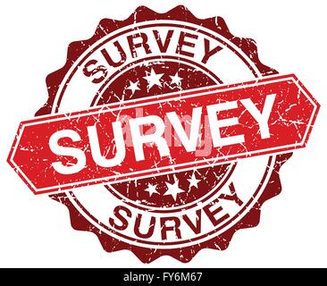 survey round red grunge stamp Stock Vector Image & Art - Alamy