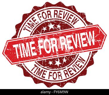 time for review round red grunge stamp Stock Vector Image & Art - Alamy