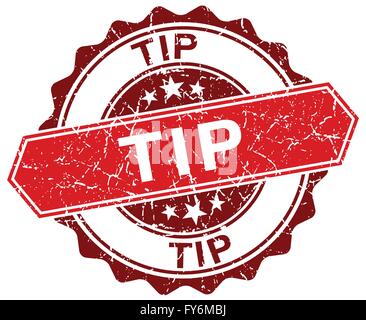 tip red grunge vintage stamp isolated on white background Stock Vector ...