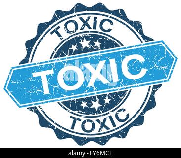 toxic blue round grunge stamp Stock Vector Image & Art - Alamy